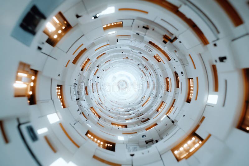 AGI Monumental Spiral of Layers and Light Stock Image - Image of ...