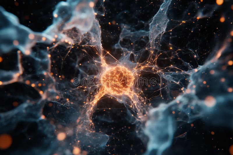 AGI Neural Sphere in a Digital Web Stock Image - Image of sphere ...