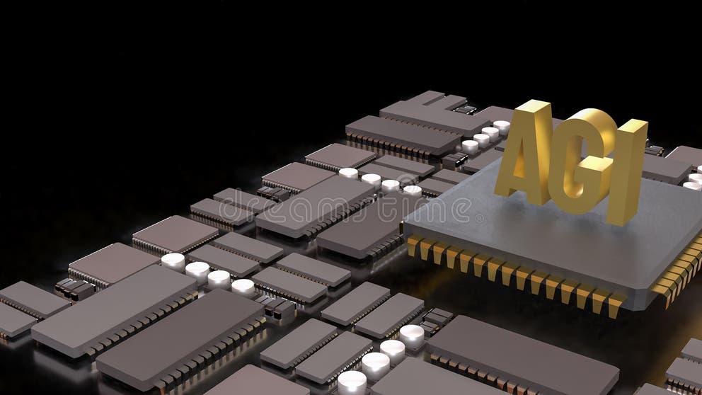 The AGI Stands for Artificial General Intelligence Technology Concept ...