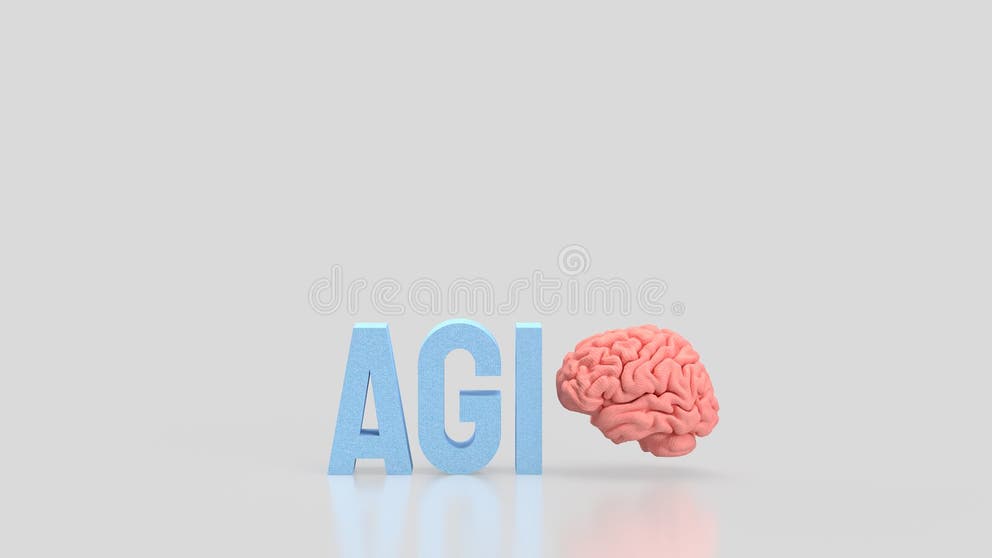 The AGI Stands for Artificial General Intelligence Technology Concept ...