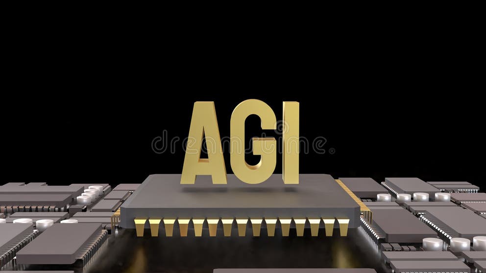 The AGI Stands for Artificial General Intelligence Technology Concept ...