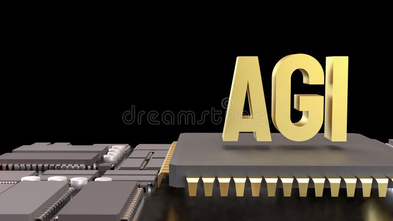 The AGI Stands for Artificial General Intelligence Technology Concept ...