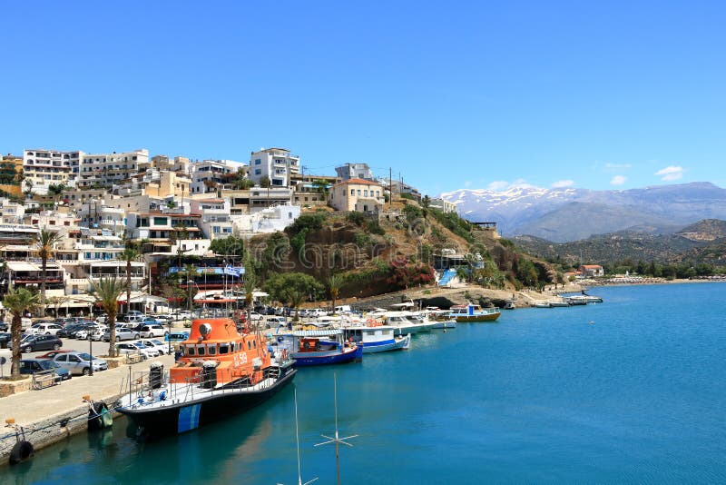 Agia Galini Beach in Crete Island, Greece Editorial Stock Image - Image ...