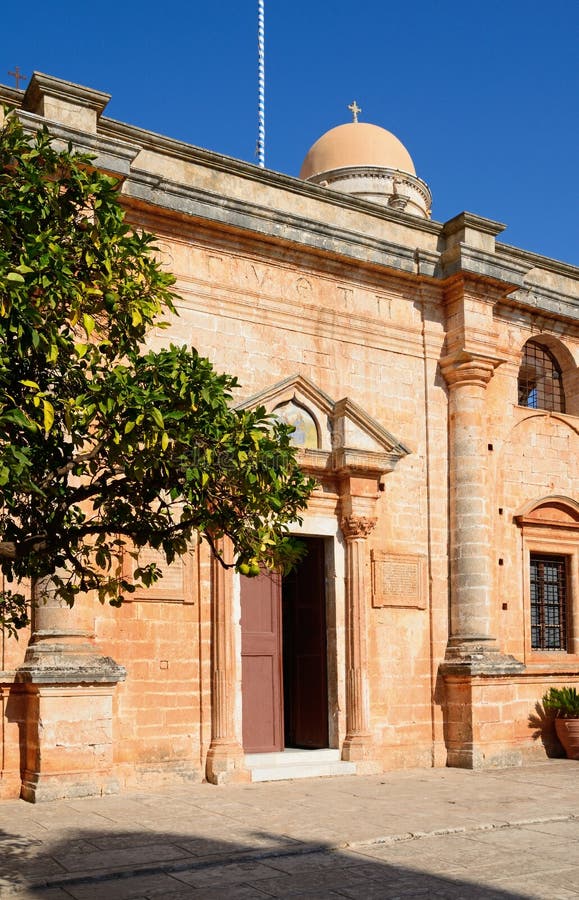 Agia Triada Monastery, Crete. Stock Image - Image of architecture ...