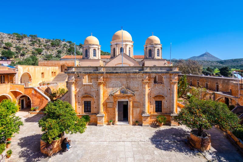 Agia Triada Monastery or the Monastery of Agia Triada Tsangarolon Stock ...