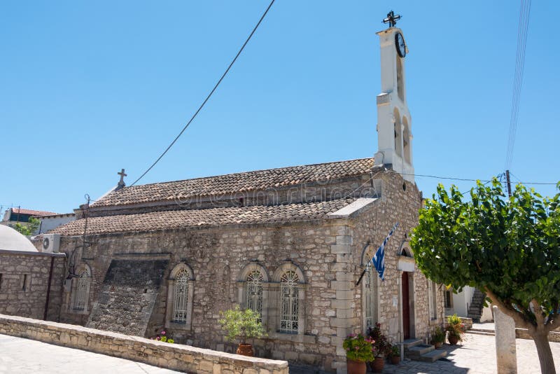 Agii Deka stock image. Image of rural, europe, blue, crete - 73531685