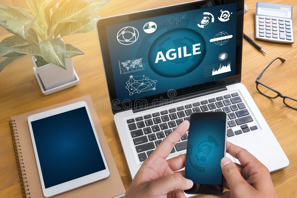 AGILE Agility Nimble Quick Fast Concept Stock Photo - Image of device ...