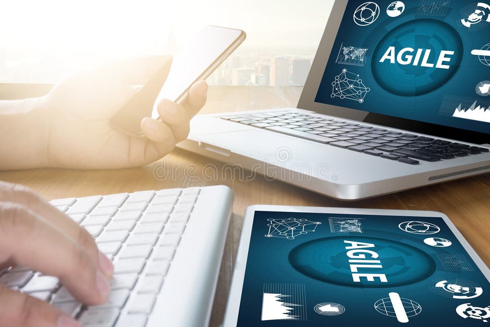 AGILE Agility Nimble Quick Fast Concept Stock Photo - Image of computer ...