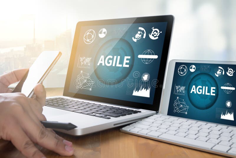AGILE Agility Nimble Quick Fast Concept Stock Image - Image of office ...