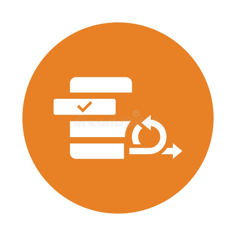 Agile, Backlog Icon. Orange Color Vector EPS Stock Illustration ...