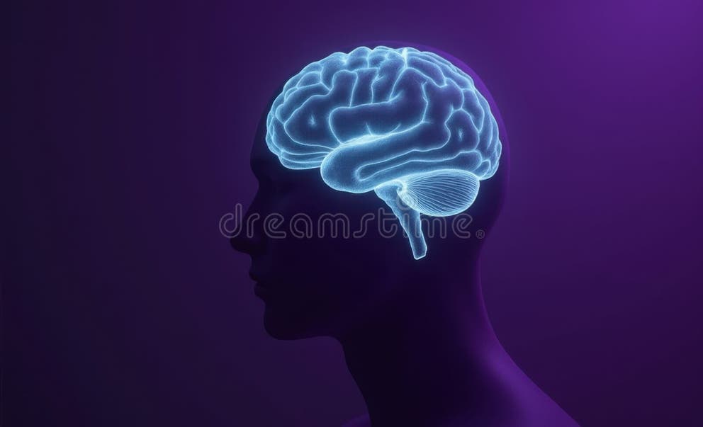 Agile Brain Visualization Training Dark Purple Background Grayscale ...