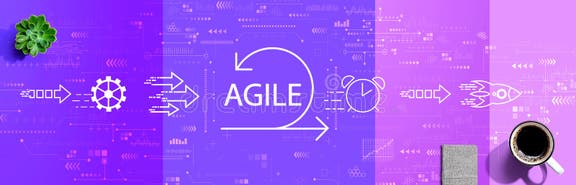 Agile Concept with Coffee and Notebook Stock Image - Image of note ...