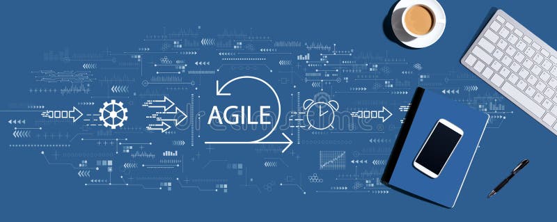 Agile Concept with Computer Keyboard and Office Items Stock Photo ...