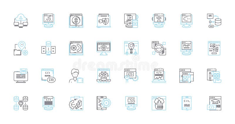 Agile Design Linear Icons Set Flexibility Collaboration Iteration Efficiency Adaptability