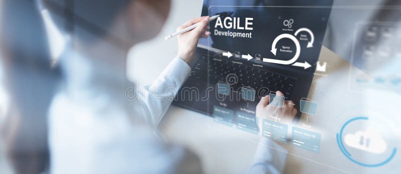 Agile Development And Sprint Execution In Digital Workflow Stock Image 8074