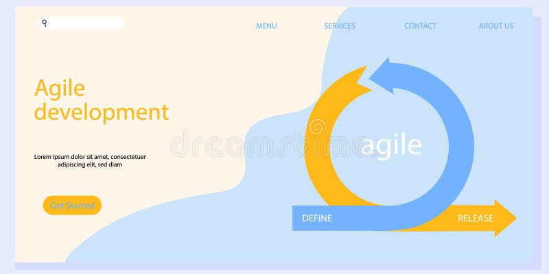 Agile Development Workflow Method Stock Illustration - Illustration of ...