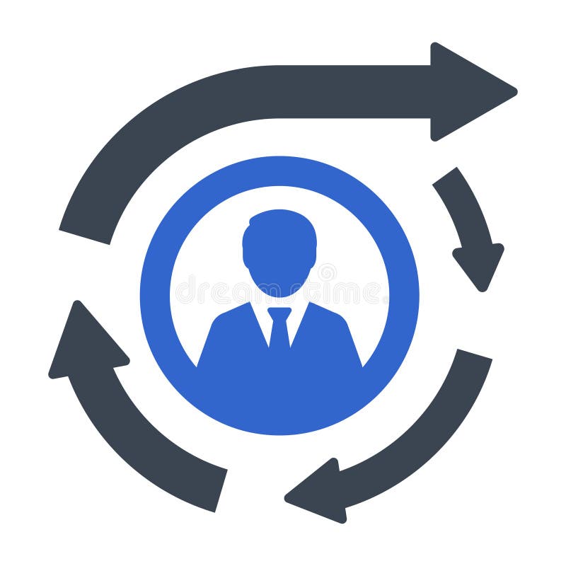 Agile employee icon stock vector. Illustration of officer - 265308917