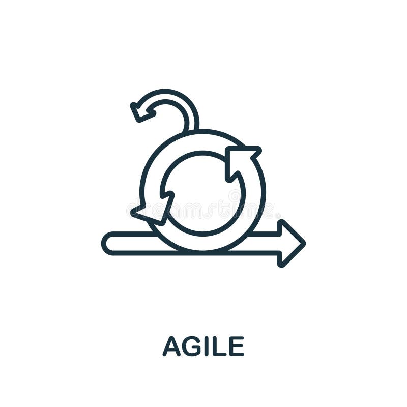 Agile Icon from Production Management Collection. Simple Line Agile ...