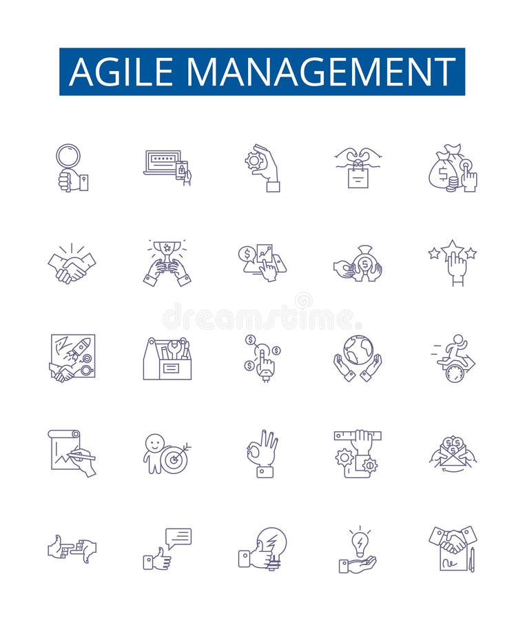 Agile Management Line Icons Signs Set. Design Collection of Agile ... Agile Management Line Icons Signs Set. Design Collection of Agile ...