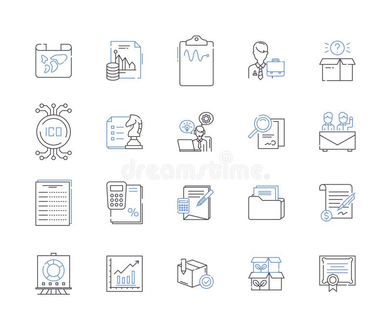 Agile Management Outline Icons Collection Agile Management Scrum