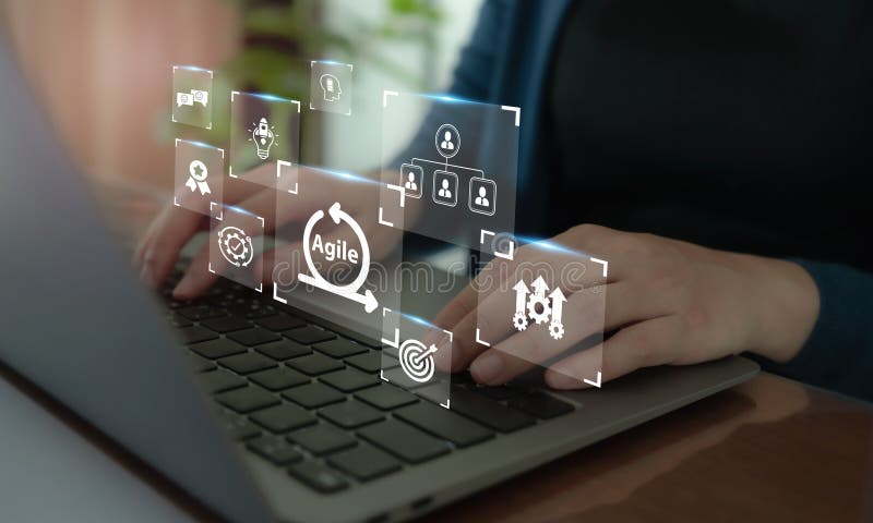 Agile Management, the Principles of Agile Software Development and Lean Management Stock Photo ...