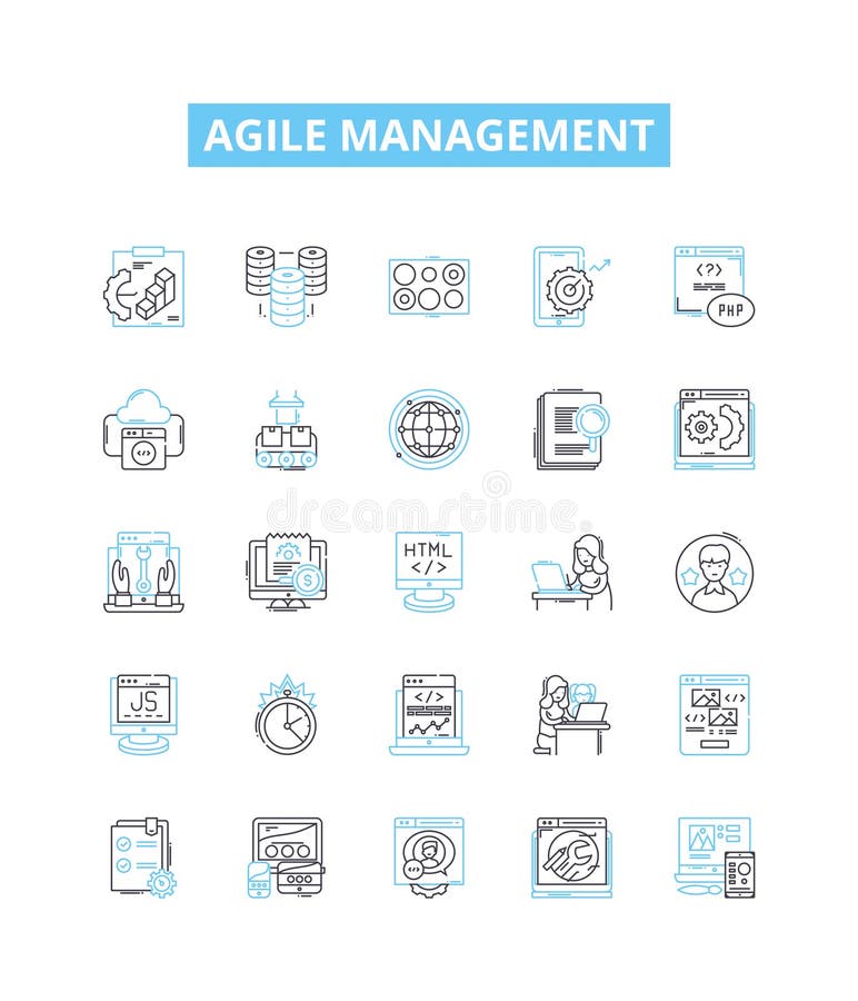 Agile Management Vector Line Icons Set. Agile, Management, Process ... Agile Management Vector Line Icons Set. Agile, Management, Process ...