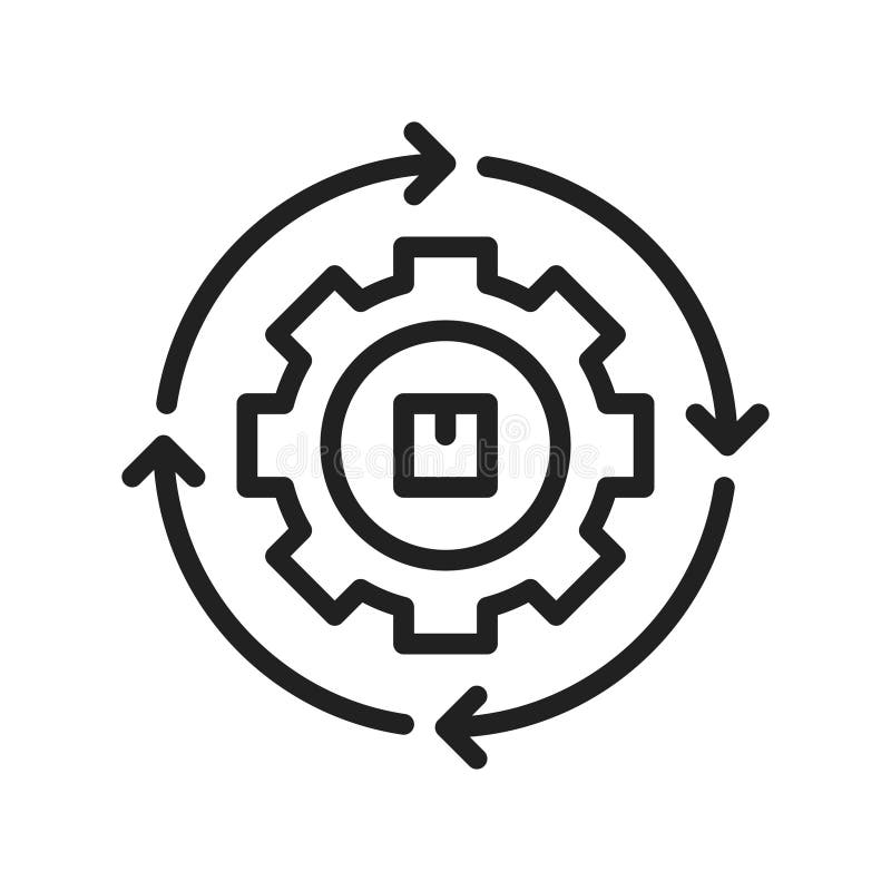 Agile Manufacturing Icon Image. Stock Vector - Illustration of concept ...