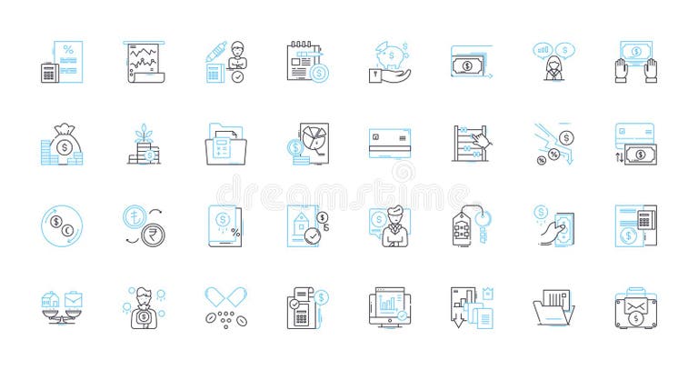 Agile Method Linear Icons Set Iterative Scrum Collaboration