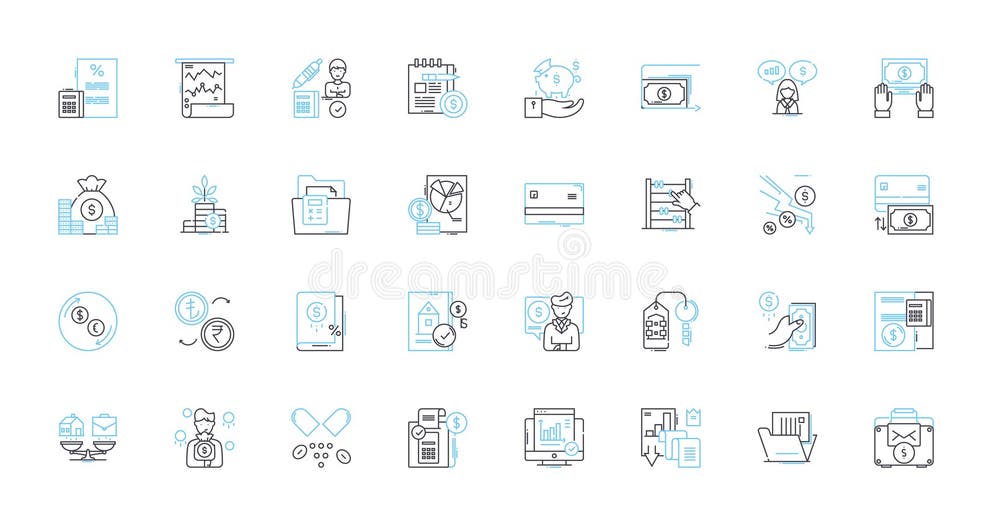 Agile Method Linear Icons Set Iterative Scrum Collaboration