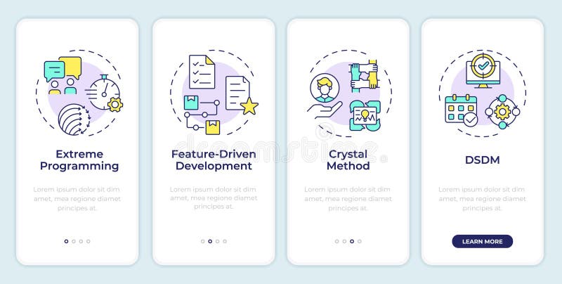 Agile Methodologies Onboarding Mobile App Screen Stock Vector ... Agile Methodologies Onboarding Mobile App Screen Stock Vector ...