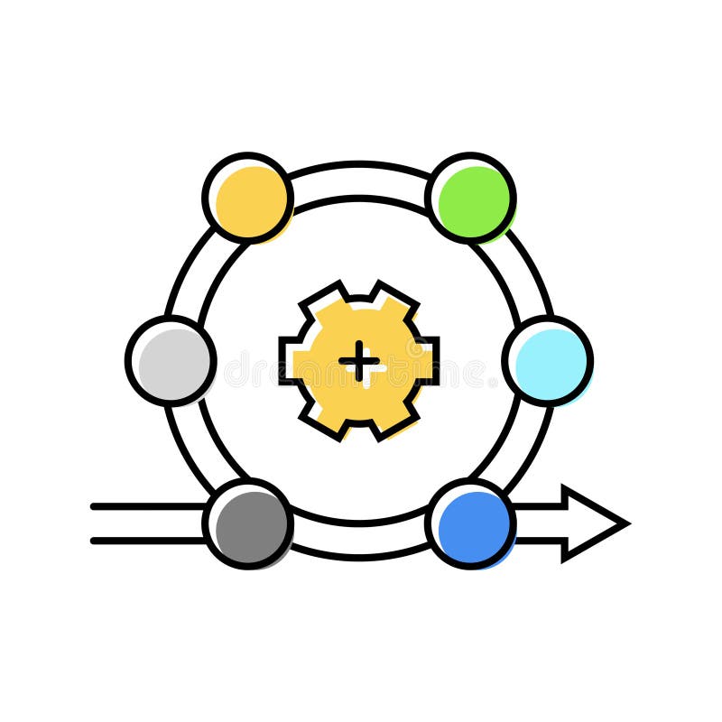 Agile Methodology Analyst Color Icon Vector Illustration Stock
