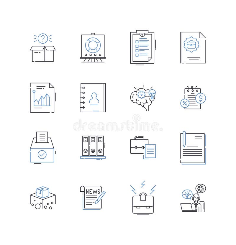 Agile Methodology Line Icons Collection Sprint Scrum Backlog