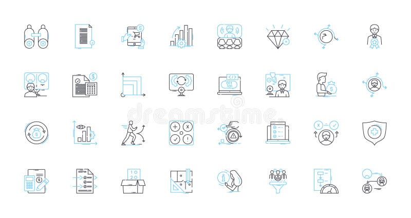 Agile Methodology Linear Icons Set Scrum Sprint Agile Kanban Lean