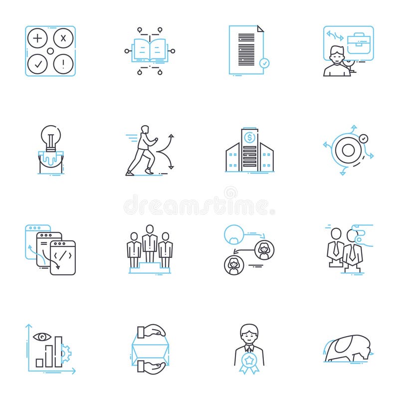 Agile Methodology Linear Icons Set Scrum Sprint Agile Kanban Lean