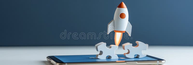 Agile Methodology Puzzle Pieces Launch Rocket Agile Project Teamwork ...