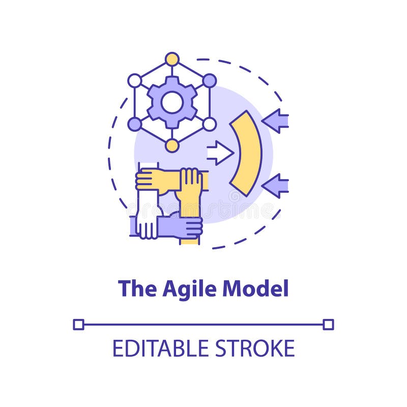 Agile model concept icon stock vector. Illustration of abstract - 252594320