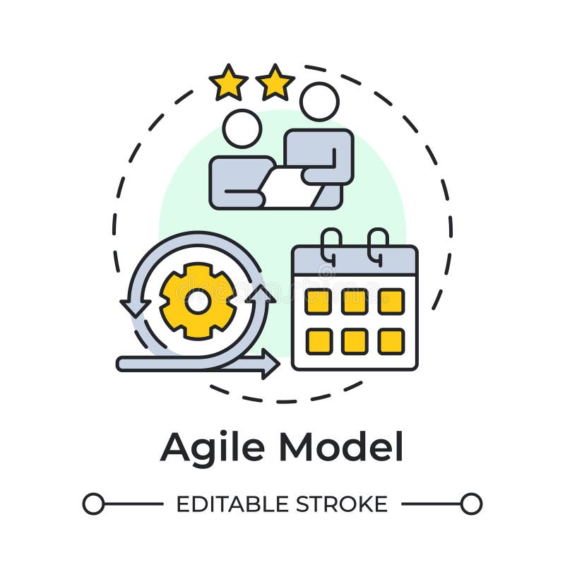 Agile Model Multi Color Concept Icon Stock Vector - Illustration of ...