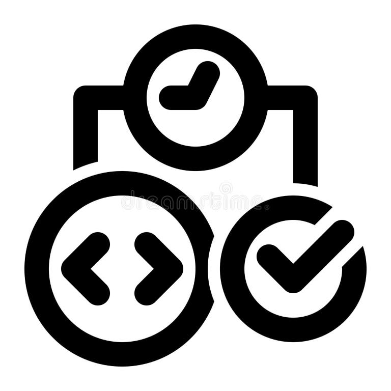 Lead Time, Software Development, Duration Outline Icon Stock Vector ...