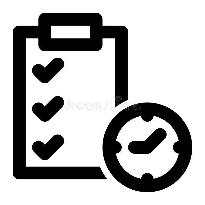 Time Management, Time, Schedule Outline Icon Stock Vector ...