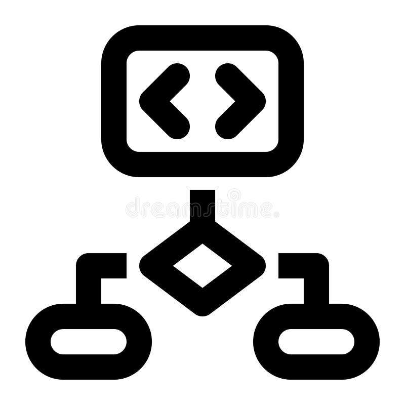 Algorithm, Procedure, Flow Chart Outline Icon Stock Vector ...