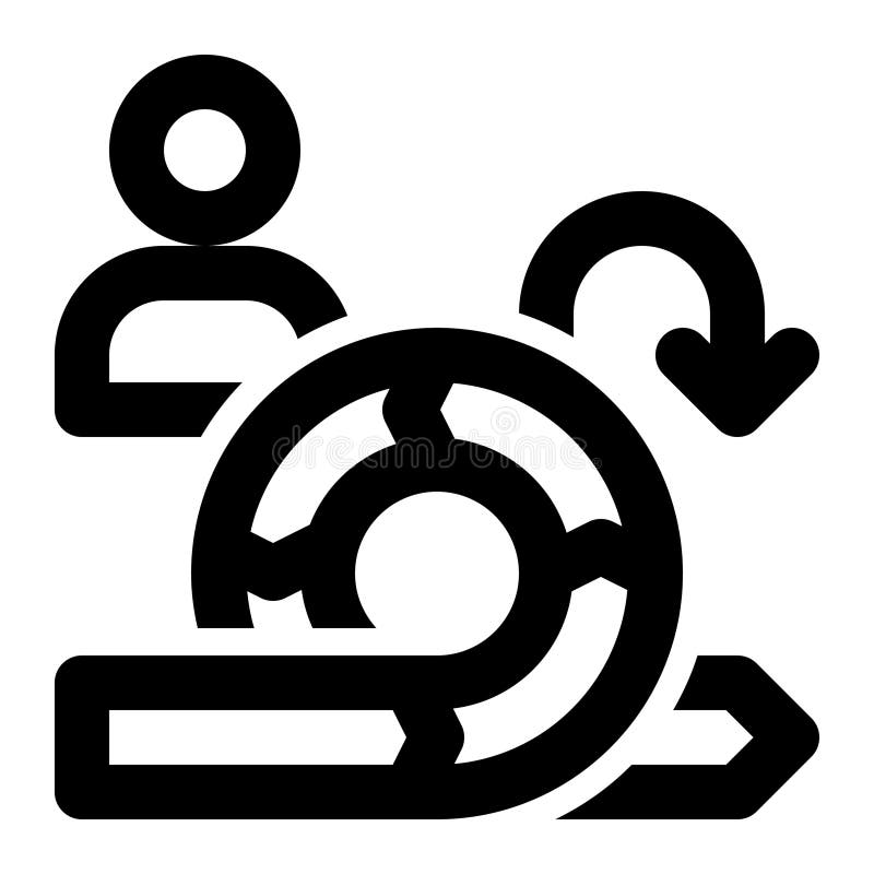 Scrum Master, Agile, Scrum Outline Icon Stock Vector - Illustration of ...