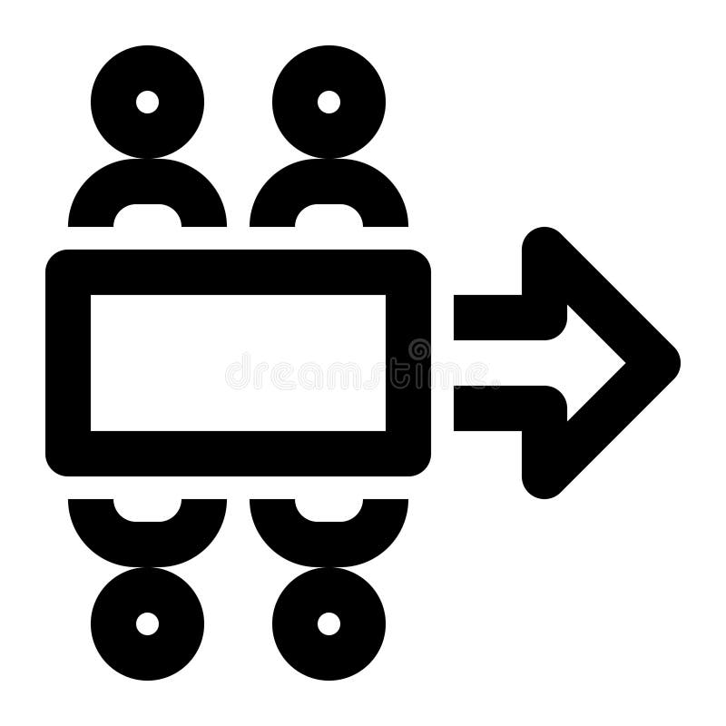 Kickoff Meeting, Starting Project, Meeting Outline Icon Stock Vector ...