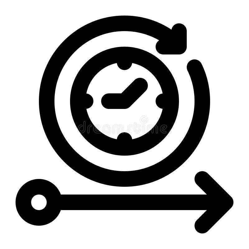 Duration, Time, Period Outline Icon Stock Vector - Illustration of ...