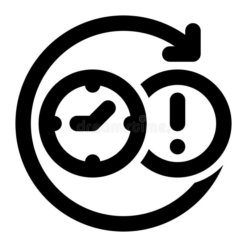 Time Limit, Deadline, Time Outline Icon Stock Vector - Illustration of ...