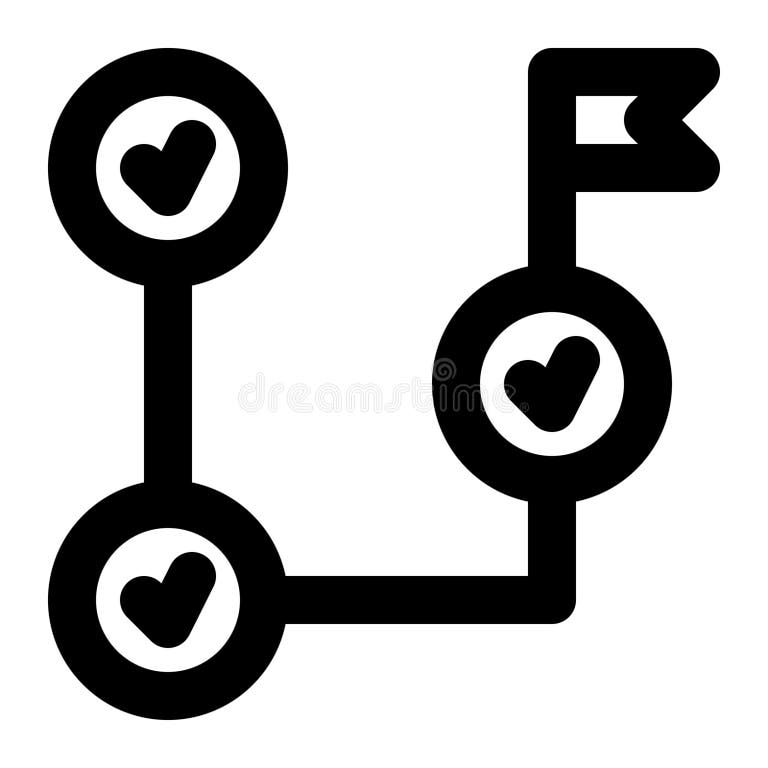 Milestones, Roadmap, Steps Outline Icon Stock Vector - Illustration of ...