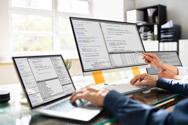 Agile Pair Programming and Extreme Coding Stock Image - Image of ...