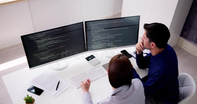 Agile Pair Programming And Extreme Coding Stock Image Image Of Agile Pair 281918387