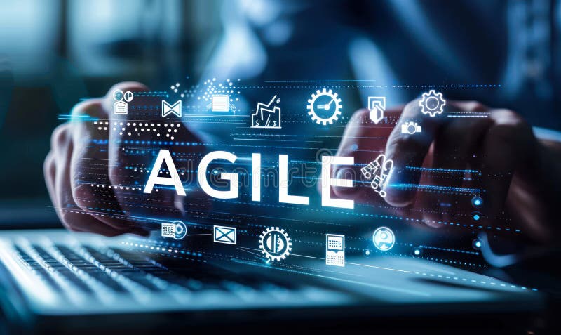 Agile Project Management Methodology Concept Person Selecting Icons ...