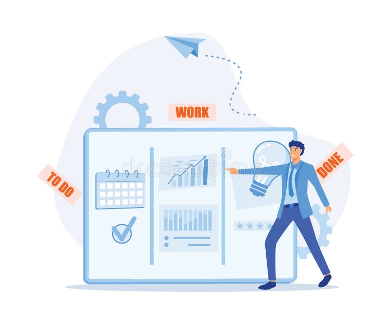 Agile Project Management and Scrum Task Board. Agile Software ...