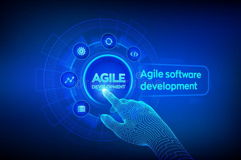 Agile Software Development Methodology Concept on Virtual Screen ...